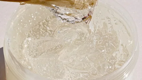 Transparent liquid gel background, clear... | Stock Video | Pond5