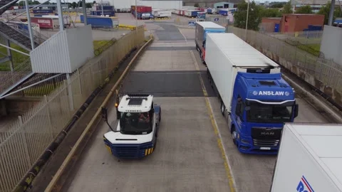 Transport ferry. Hull docks. Lorry loadi... | Stock Video | Pond5