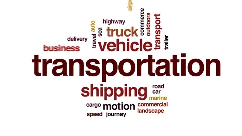 Transportation animated word cloud, text... | Stock Video | Pond5