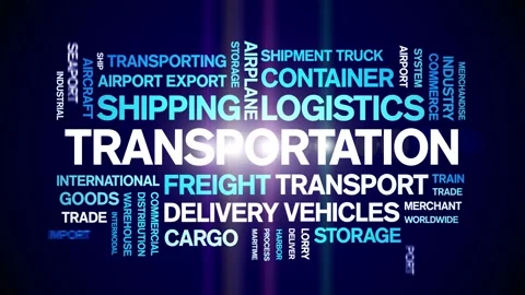 Transportation animated word cloud,anima... | Stock Video | Pond5