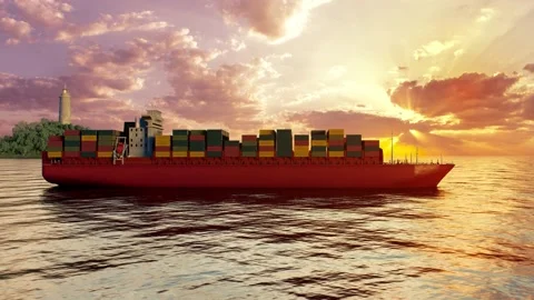 Transportation worldwide by ship, plane,... | Stock Video | Pond5