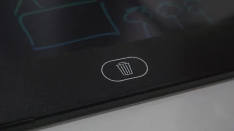 Trash can waste bin button on black scre... | Stock Video | Pond5