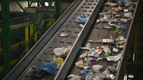 Trash Sorting Facility Waste Moving Conv... | Stock Video | Pond5