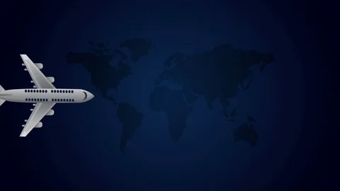 travel around the world animation with a... | Stock Video | Pond5