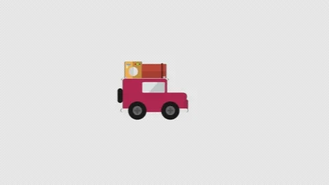Travel car icon loop Animation video tra... | Stock Video | Pond5