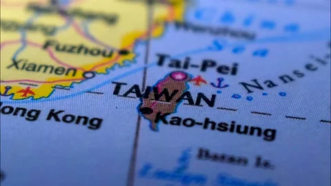 Travel Concept Political Map of The Tai... | Stock Video | Pond5