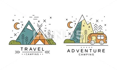 Cartoon Travel Logo Travel And Vacation Suitcase Logo