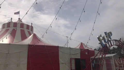Traveling Flip Circus Comes To Town, Ext... | Stock Video | Pond5