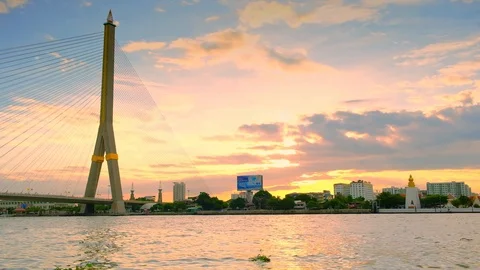 Traveling by passenger boat on the Chao ... | Stock Video | Pond5