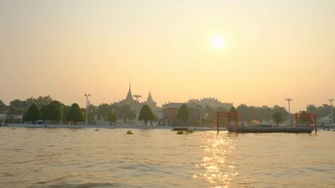 Traveling by passenger boat on the Chao ... | Stock Video | Pond5