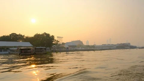 Traveling by passenger boat on the Chao ... | Stock Video | Pond5