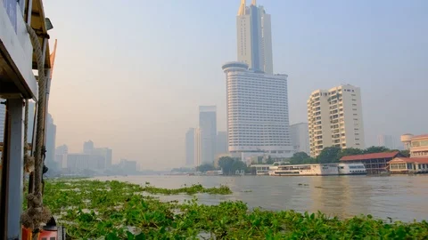 Traveling by passenger boat on the Chao ... | Stock Video | Pond5