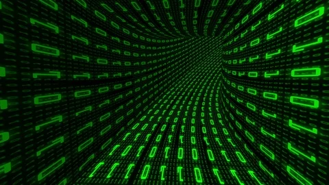 Traveling through a matrix tunnel | Stock Video | Pond5