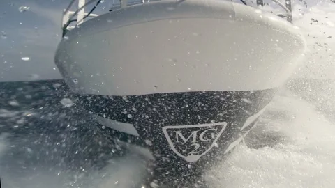 Trawler front view. | Stock Video | Pond5