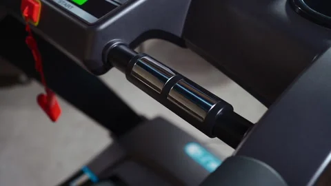 treadmill and measure heart rate sensor ... | Stock Video | Pond5