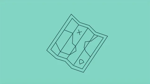 Treasure Map Icon Stock Footage ~ Royalty Free Stock Videos | Pond5