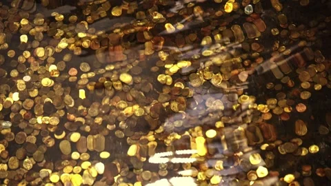 Treasures at the bottom of the ocean. Go... | Stock Video | Pond5