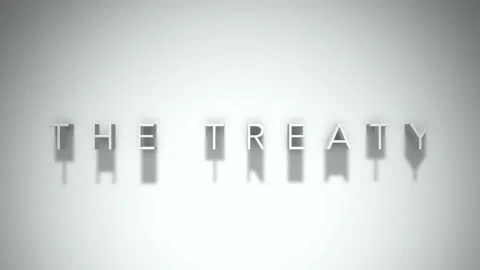 the treaty 3D title animation with shado... | Stock Video | Pond5