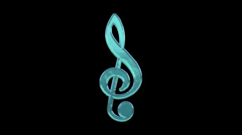 Treble clef with an alpha channel | Stock Video | Pond5