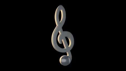 treble clef rotating loop | Stock Video | Pond5