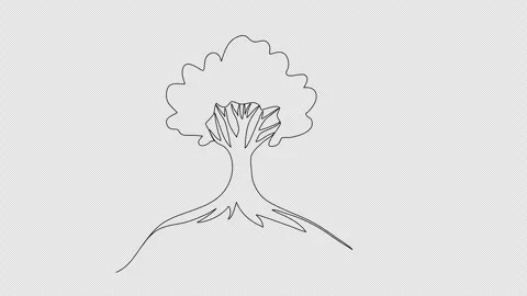 Tree Line Drawings Stock Video Footage | Royalty Free Tree Line ...