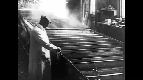 Tree sap is turned into maple sugar in a... | Stock Video | Pond5