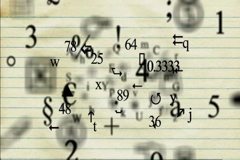 Trembling letters and signs - Background... | Stock Video | Pond5