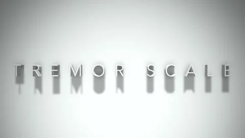 tremor scale 3D title animation with sha... | Stock Video | Pond5