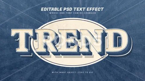 Trend 3d retro vintage style text effect ~ PSD Template #234431202