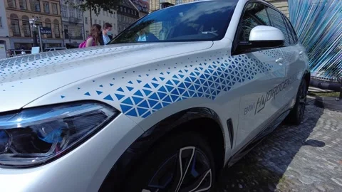 Trendy electric vehicle, IAA MOBILITY 20... | Stock Video | Pond5