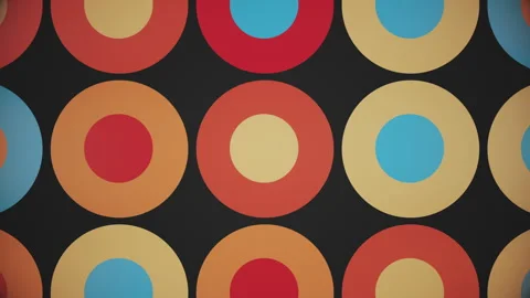 Trendy Retro 1970s Circles Pattern Motio... | Stock Video | Pond5