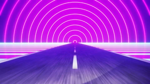 Trendy retro futuristic pink and blue ne... | Stock Video | Pond5