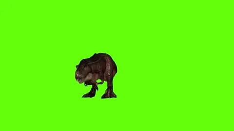 T.rex dinosaur human bite green screen a... | Stock Video | Pond5