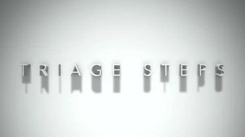 triage steps 3D title animation white te... | Stock Video | Pond5