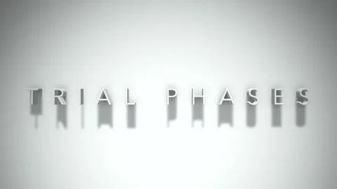 trial phases 3D title animation white te... | Stock Video | Pond5