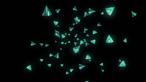 triangle polygon explode light particle ... | Stock Video | Pond5