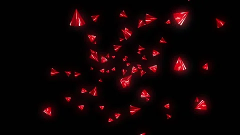 triangle polygon explode light particle ... | Stock Video | Pond5