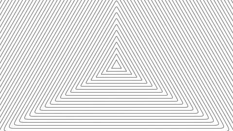 Triangle pulse geometric on white backgr... | Stock Video | Pond5