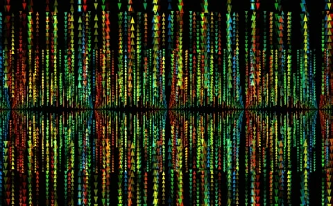 triangle rainbow abstract digital stereo... | Stock Video | Pond5