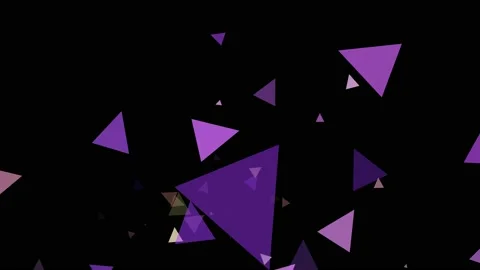 Triangle springs up on a black backgroun... | Stock Video | Pond5