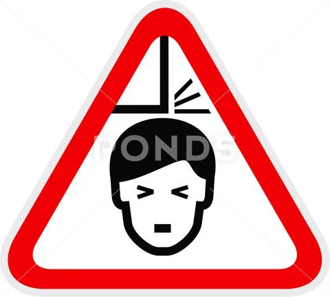 Triangular red Warning Hazard Symbol, vector illustration Illustration ...