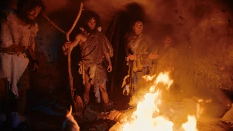 Tribe of Prehistoric Hunter-Gatherers We... | Stock Video | Pond5