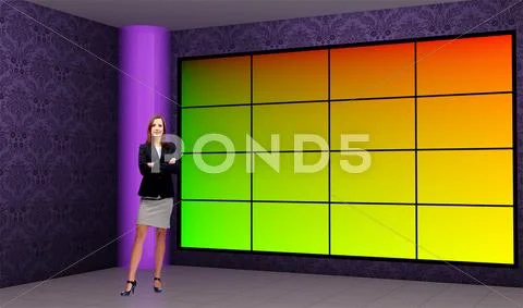 PSD Template: Tricaster Psd TV Studio Set for News-39 #62394699