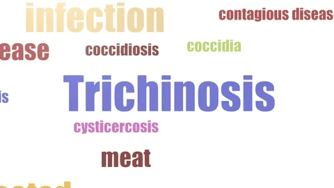 Trichinosis Tagcloud Animated On White B... | Stock Video | Pond5