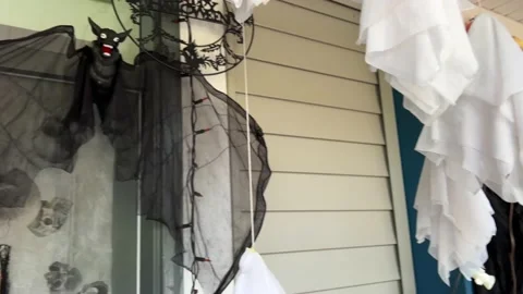 Trick or Treat Halloween decorations at ... | Stock Video | Pond5