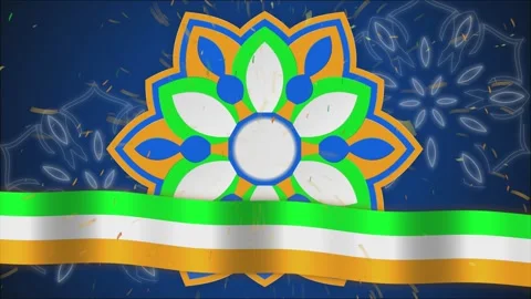 Tricolor Flag Animation On Bottom. On Bl... | Stock Video | Pond5