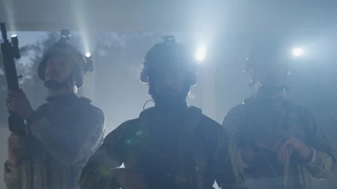 Trio of Military Soldiers During an Oper... | Stock Video | Pond5