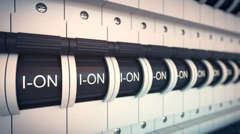 Trip Switch Fuse box. Switches "ON" posi... | Stock Video | Pond5