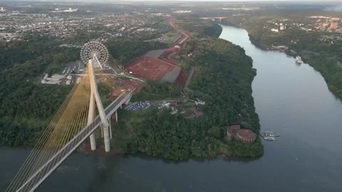Triple Frontier Border of Argentina Para... | Stock Video | Pond5
