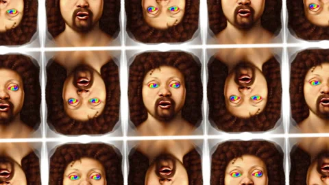 Trippy and funny animation of a person w... | Stock Video | Pond5